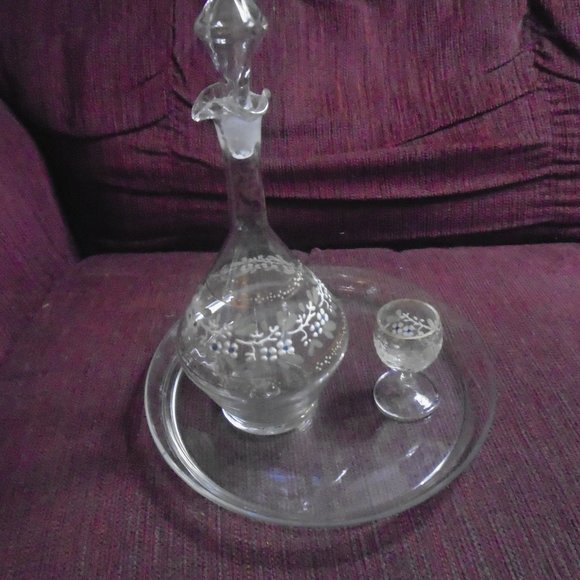 Hand Made | Dining | Very Old And Rare Hand Blown Liquor Decanter With ...